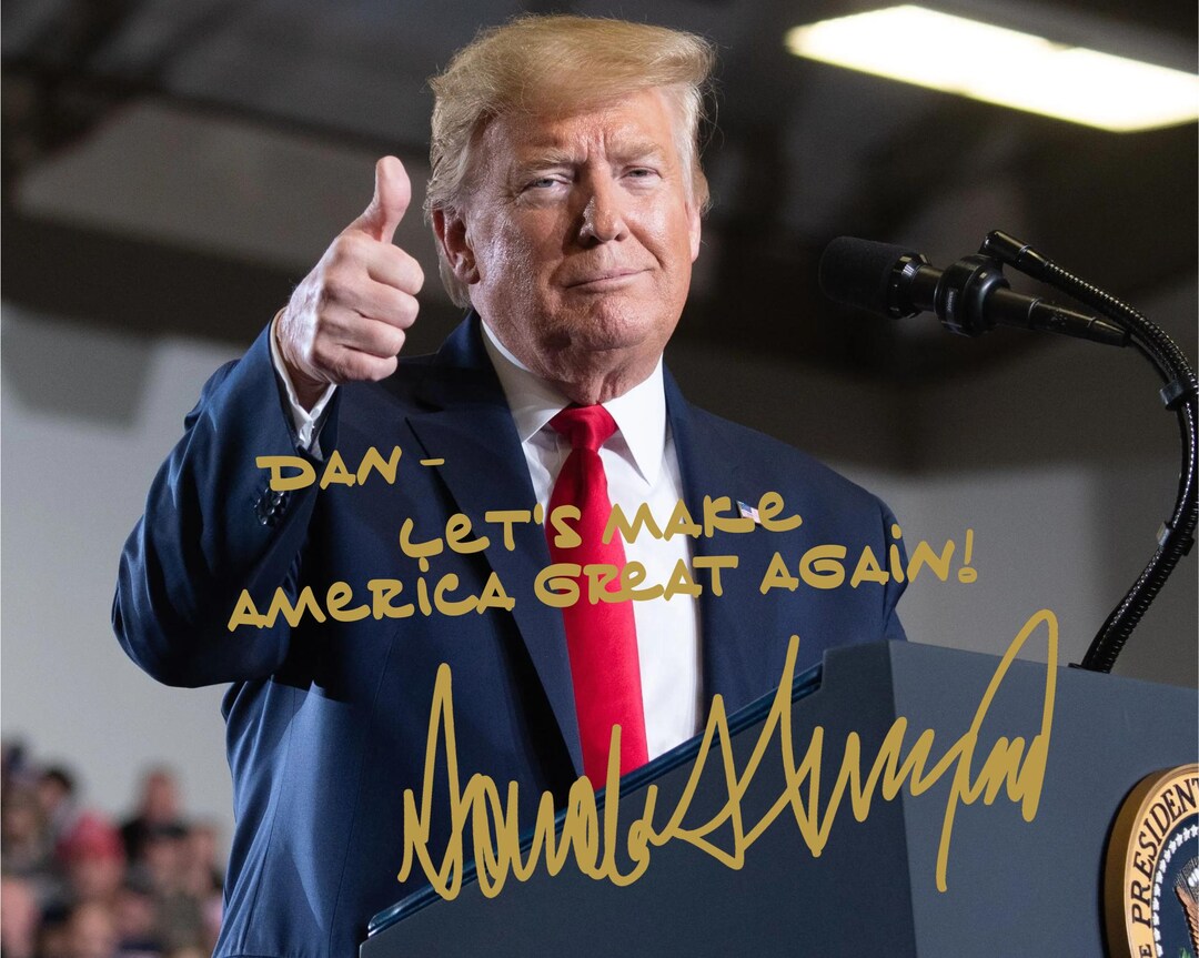 President Donald Trump - Personalized 8x10 Photo - FREE SHIPPING! - Etsy