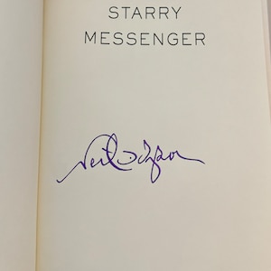 Neil Degrasse Tyson Starry Messenger Signed/autographed Book - Etsy