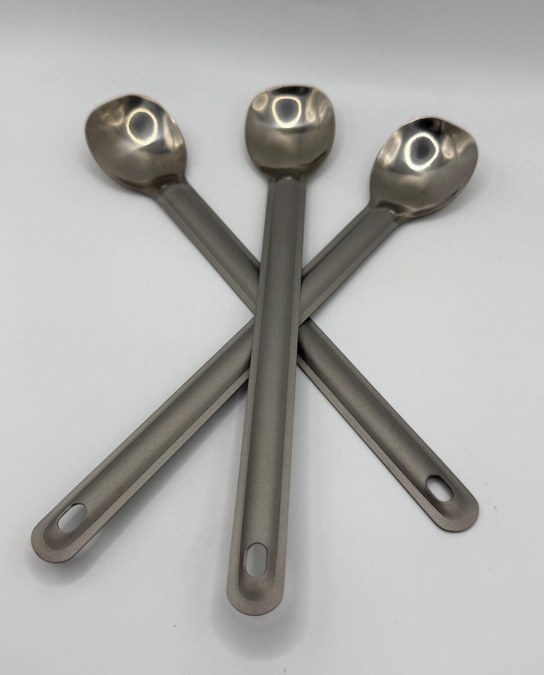 Long Titanium Camping Spoon 3 Pack - Etsy