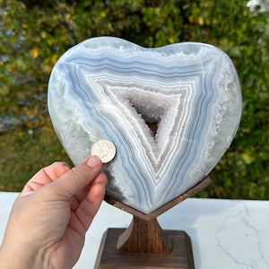 Large Agate Heart, Druzy Agate Heart, Agate Heart - Etsy