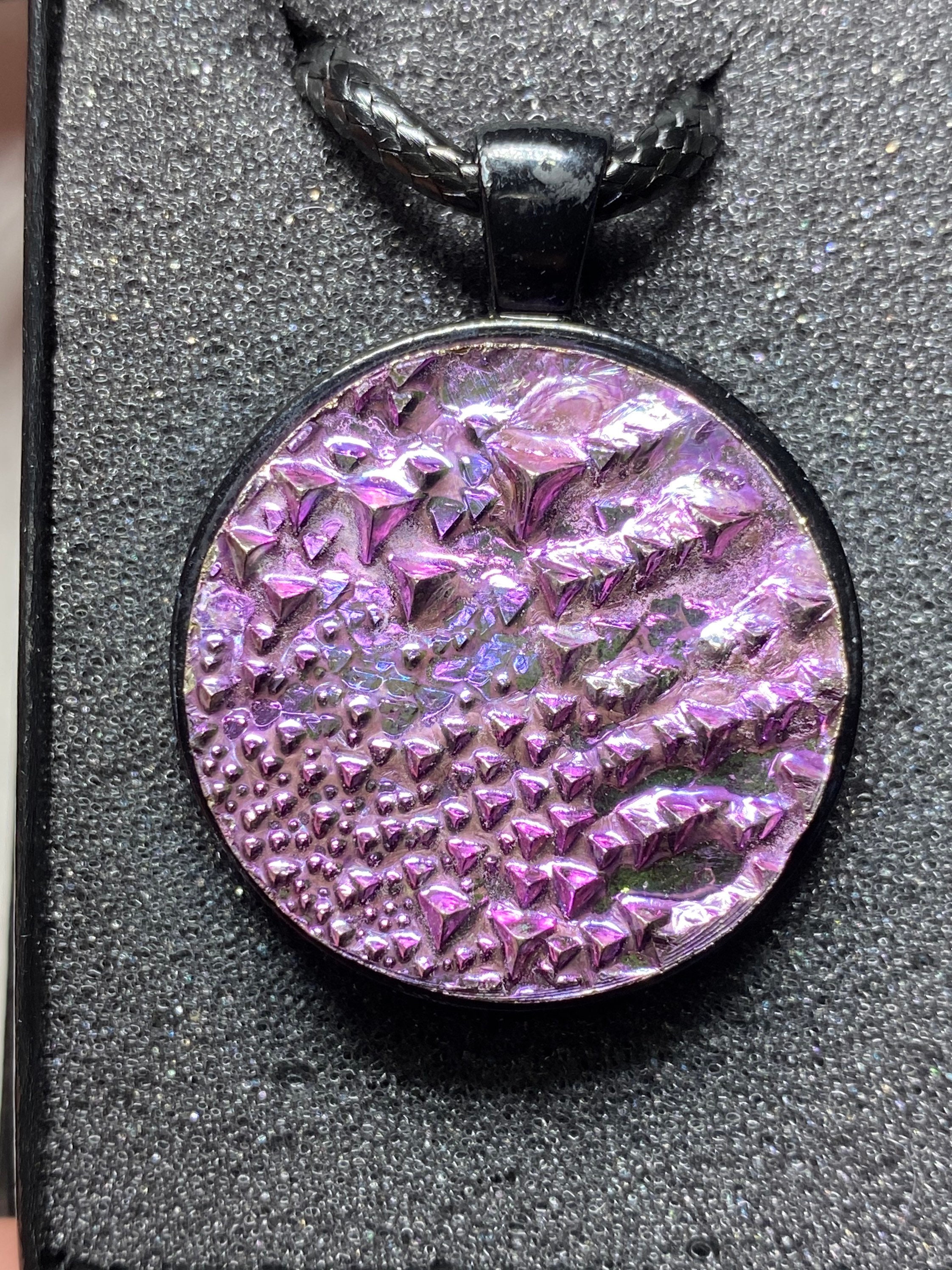 Bismuth bismuth pendant bismuth necklace pink bismuth | Etsy