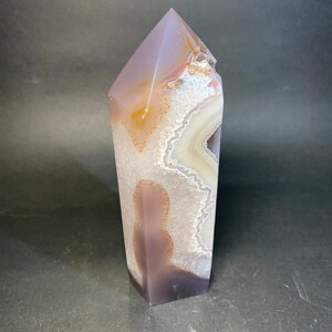 Drusy Agate Tower, Large Drusy Tower, Banded Agate Tower - Etsy