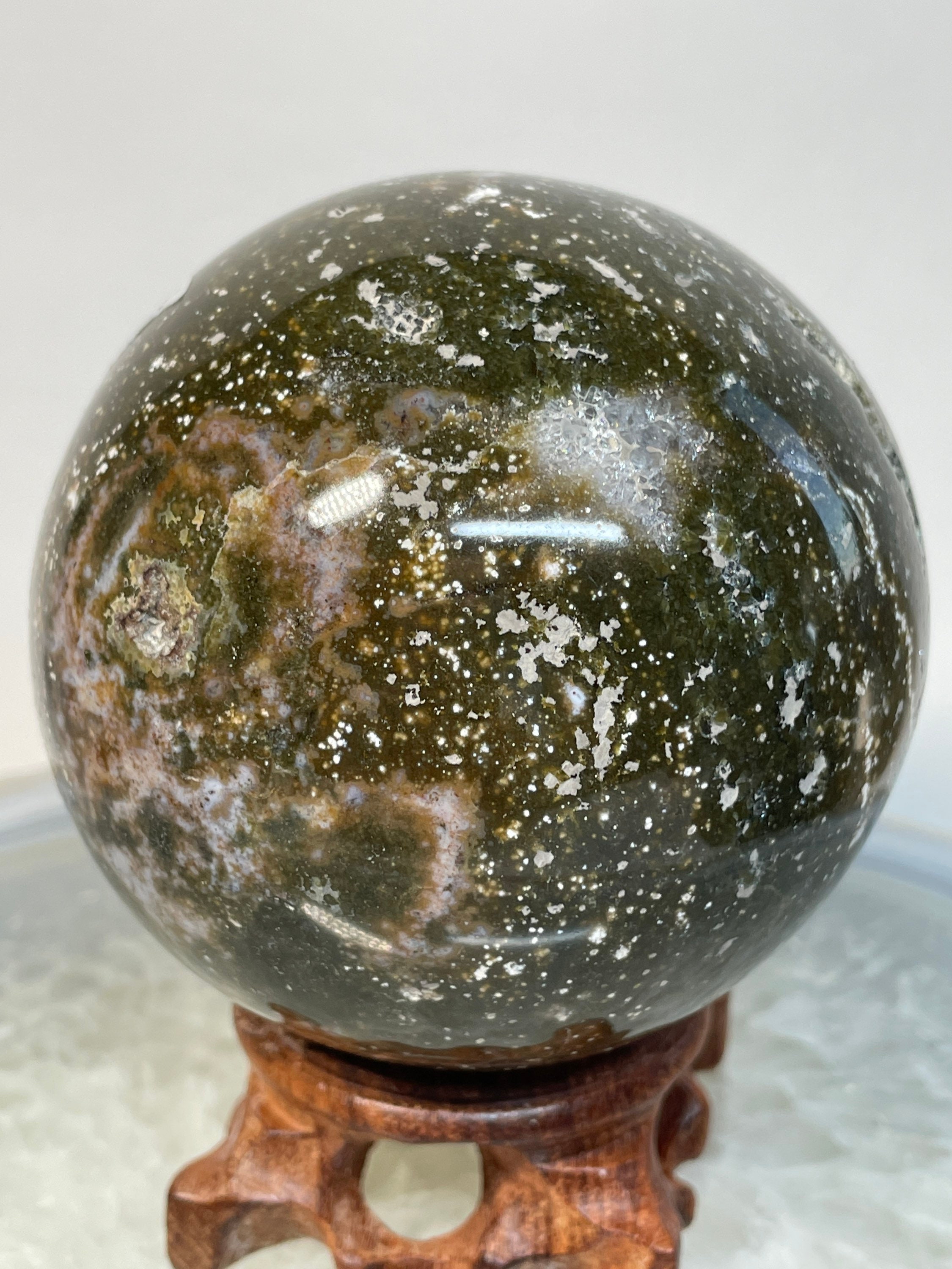 Ocean jasper sphere | Etsy