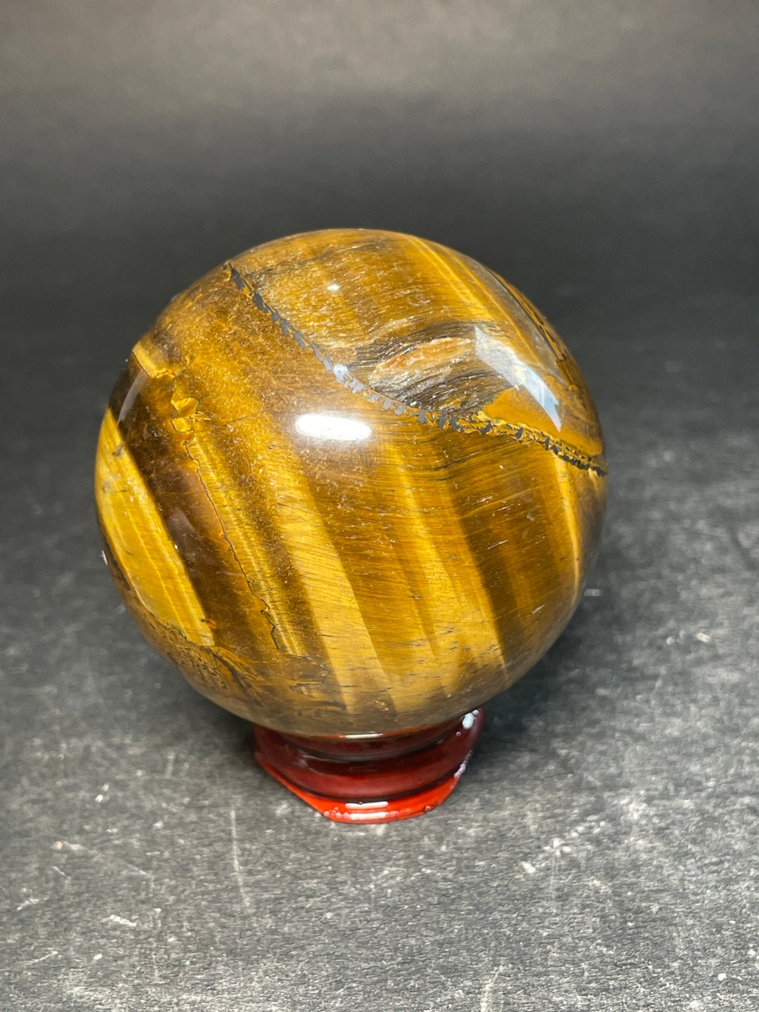 Tiger Eye Sphere, 2.33", With Stand - Etsy