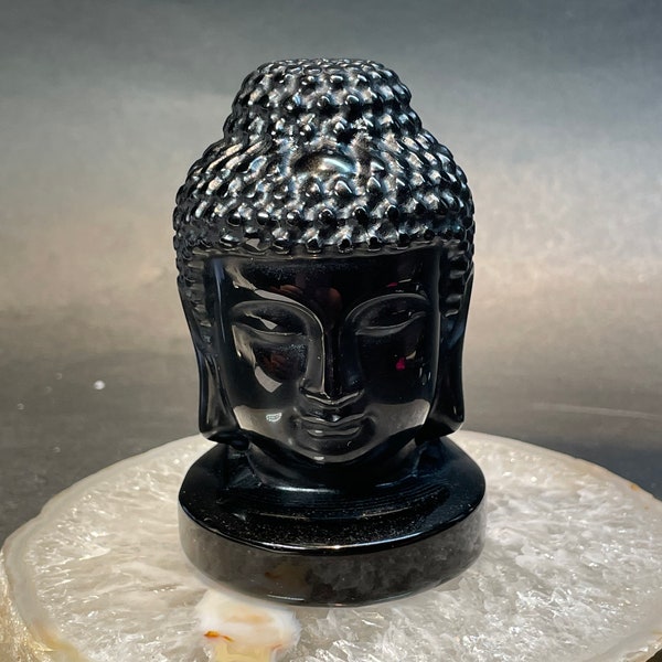 Obsidian Statue Buddha - Etsy