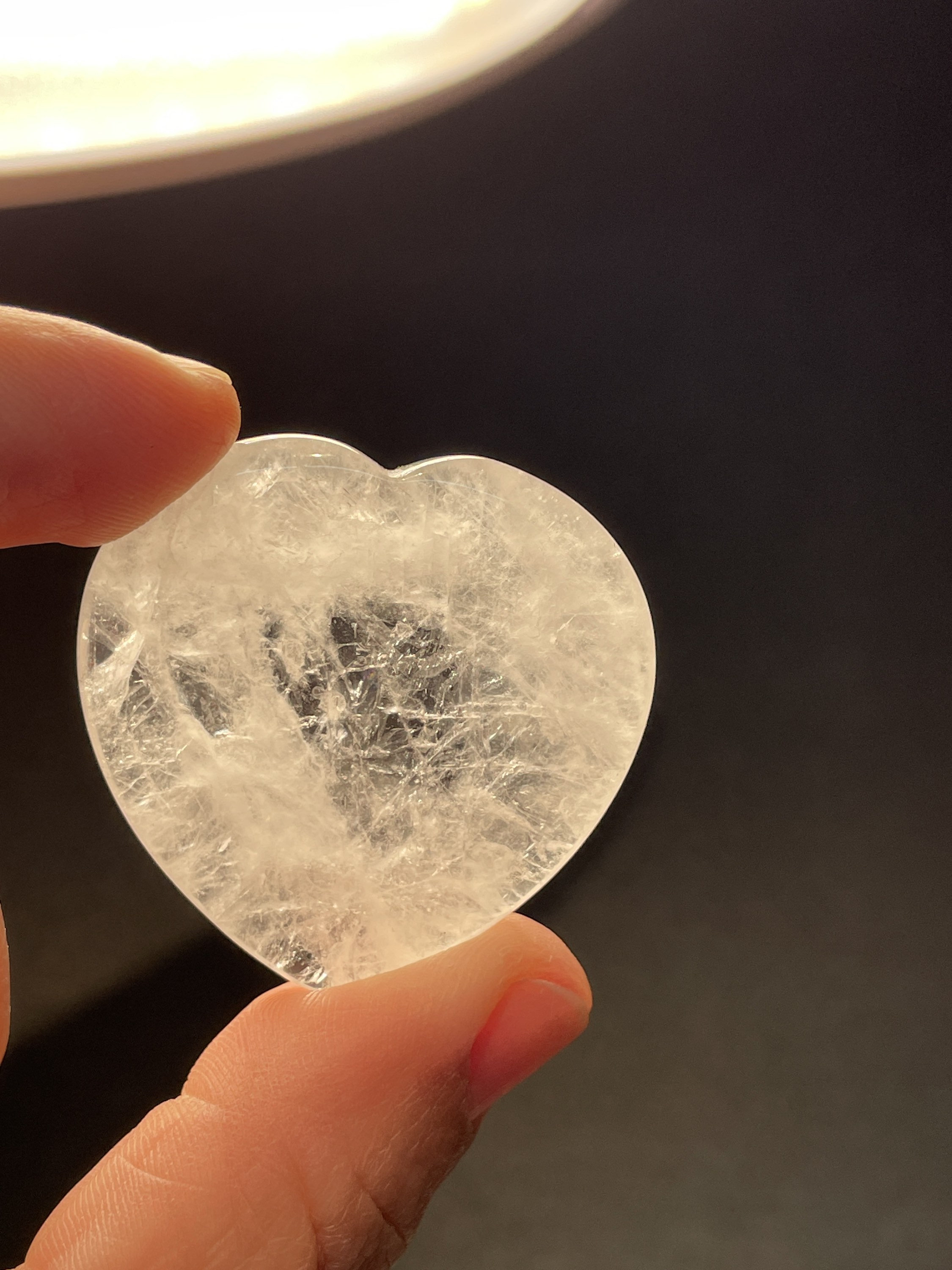 Clear Quartz Heart Worry Stone Worry Stone Heart Worry Stone - Etsy UK