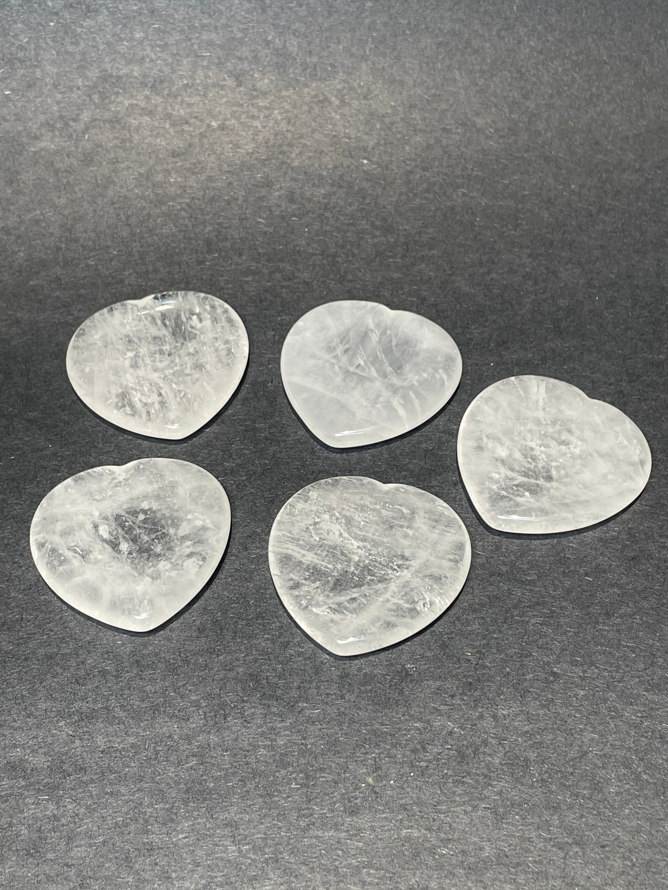 Clear Quartz Heart Worry Stone Worry Stone Heart Worry Stone - Etsy UK