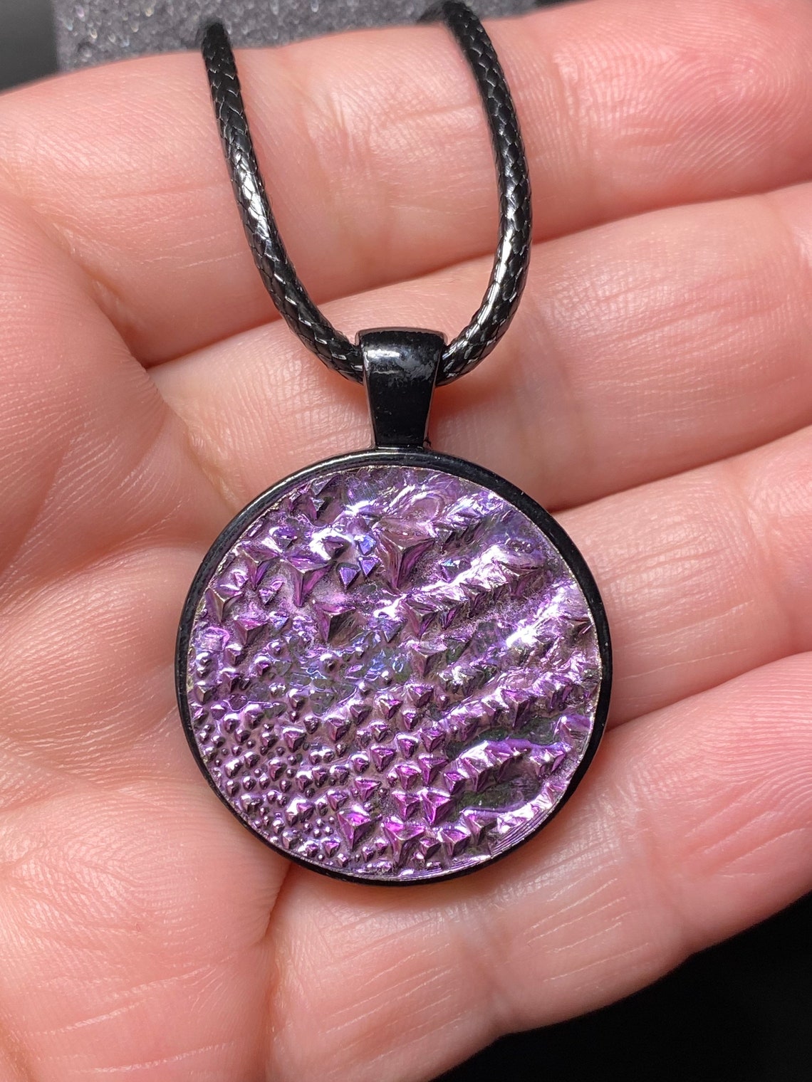 Bismuth, Bismuth Pendant, Bismuth Necklace, Pink Bismuth, Purple ...