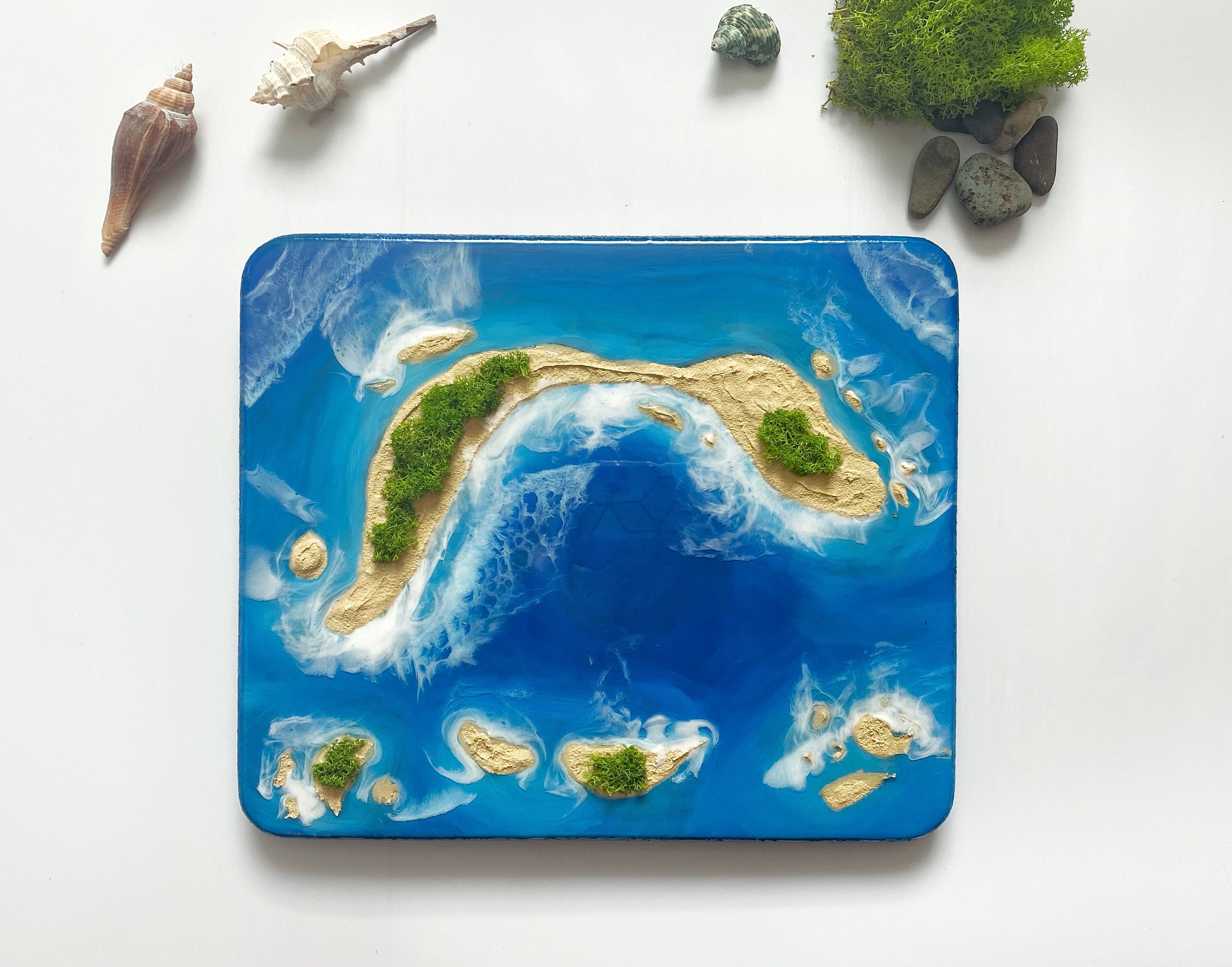 Islands Epoxy Resin Art Wall Art Wall Decor Sea Decor - Etsy UK