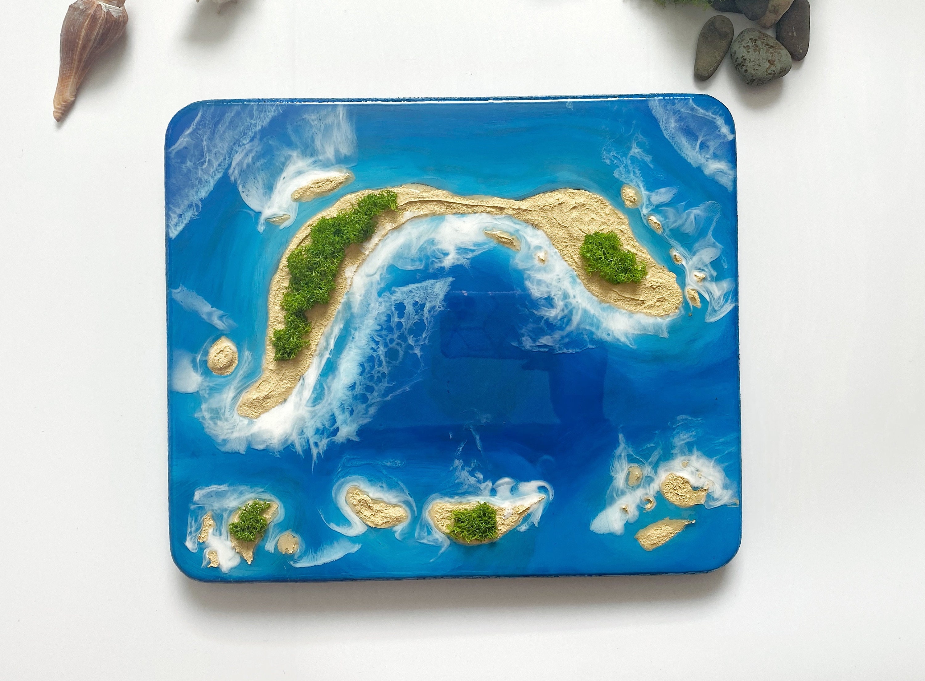 Islands Epoxy Resin Art Wall Art Wall Decor Sea Decor - Etsy UK