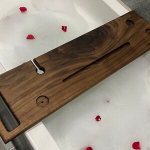 Walnut Bath Caddy Bathroom Furniture Made From Wood - Etsy