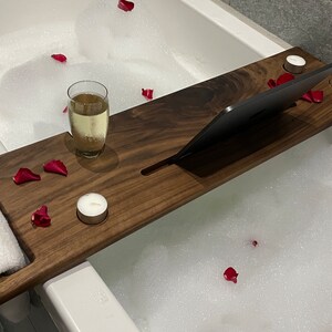 Walnut Bath Caddy Bathroom Furniture Made From Wood - Etsy