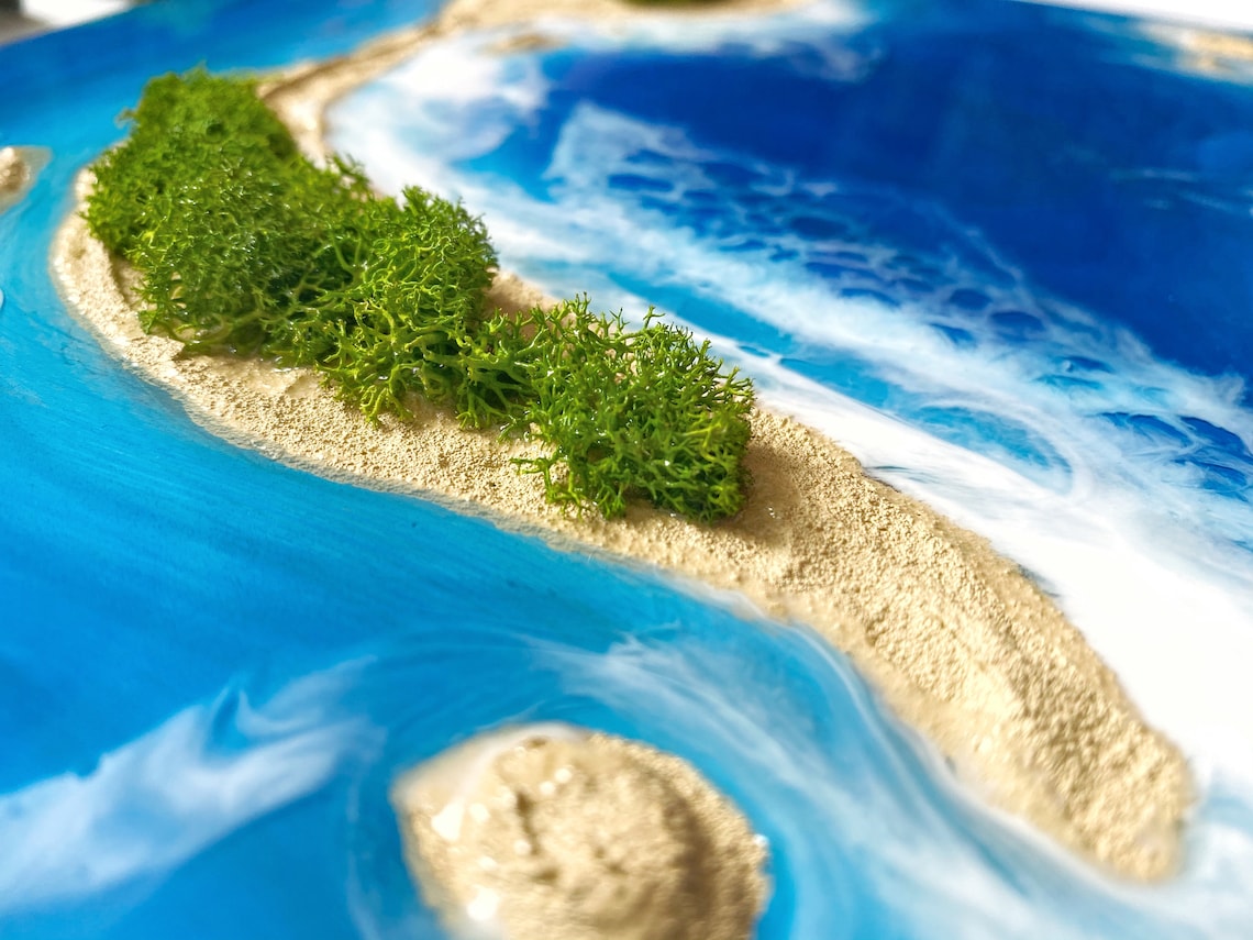 Islands Epoxy Resin Art Wall Art Wall Decor Sea Decor - Etsy UK