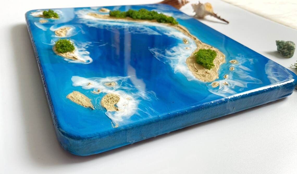 Islands Epoxy Resin Art Wall Art Wall Decor Sea Decor - Etsy UK