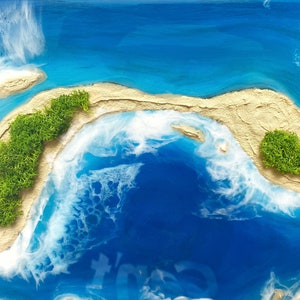 Islands Epoxy Resin Art Wall Art Wall Decor Sea Decor - Etsy UK