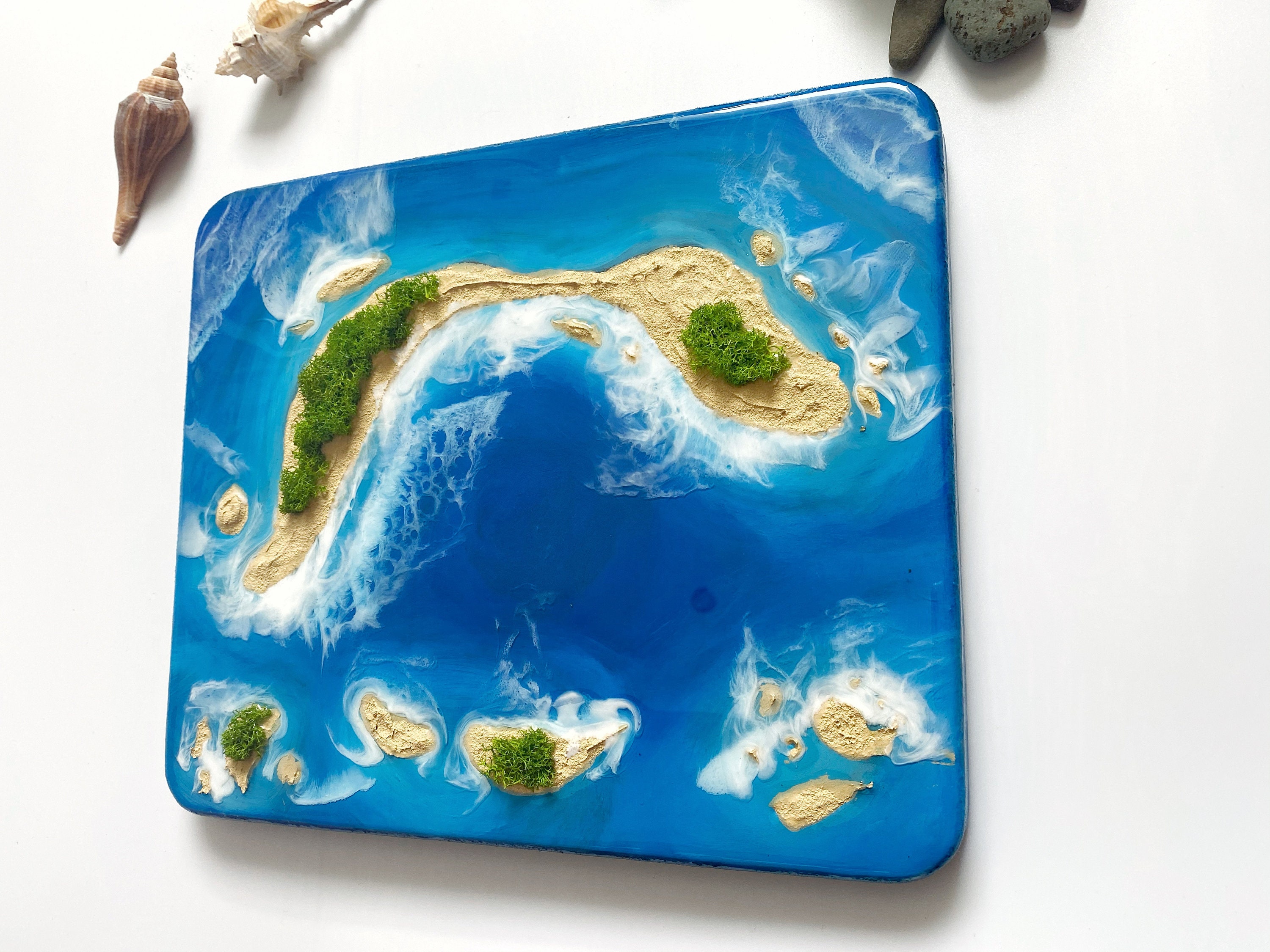 Islands Epoxy Resin Art Wall Art Wall Decor Sea Decor - Etsy UK