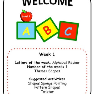 All-in-one Preschool Lessons and Activities Package Level 2 - Etsy