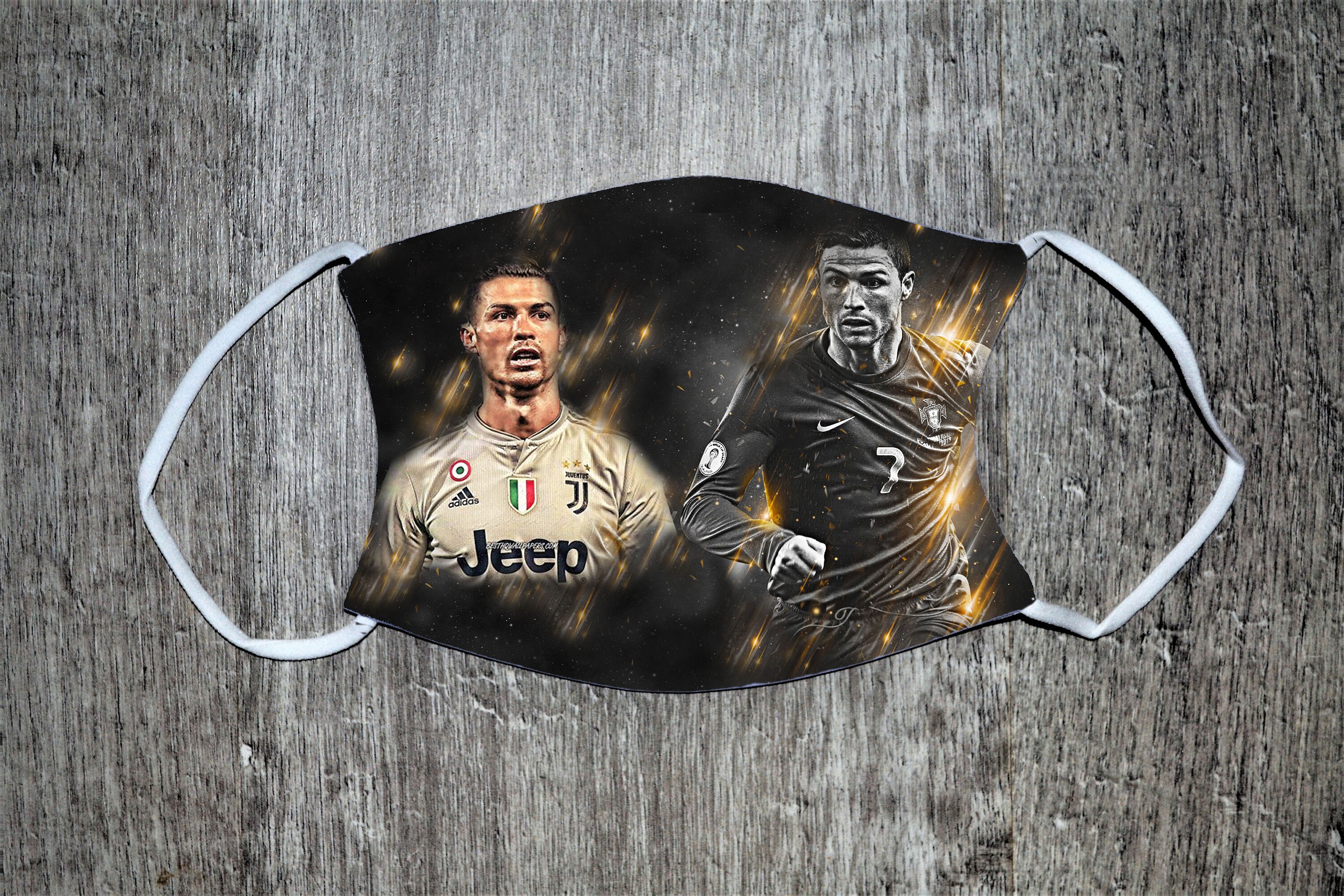 Football player mask/ Cristiano Ronaldo face mask | Etsy