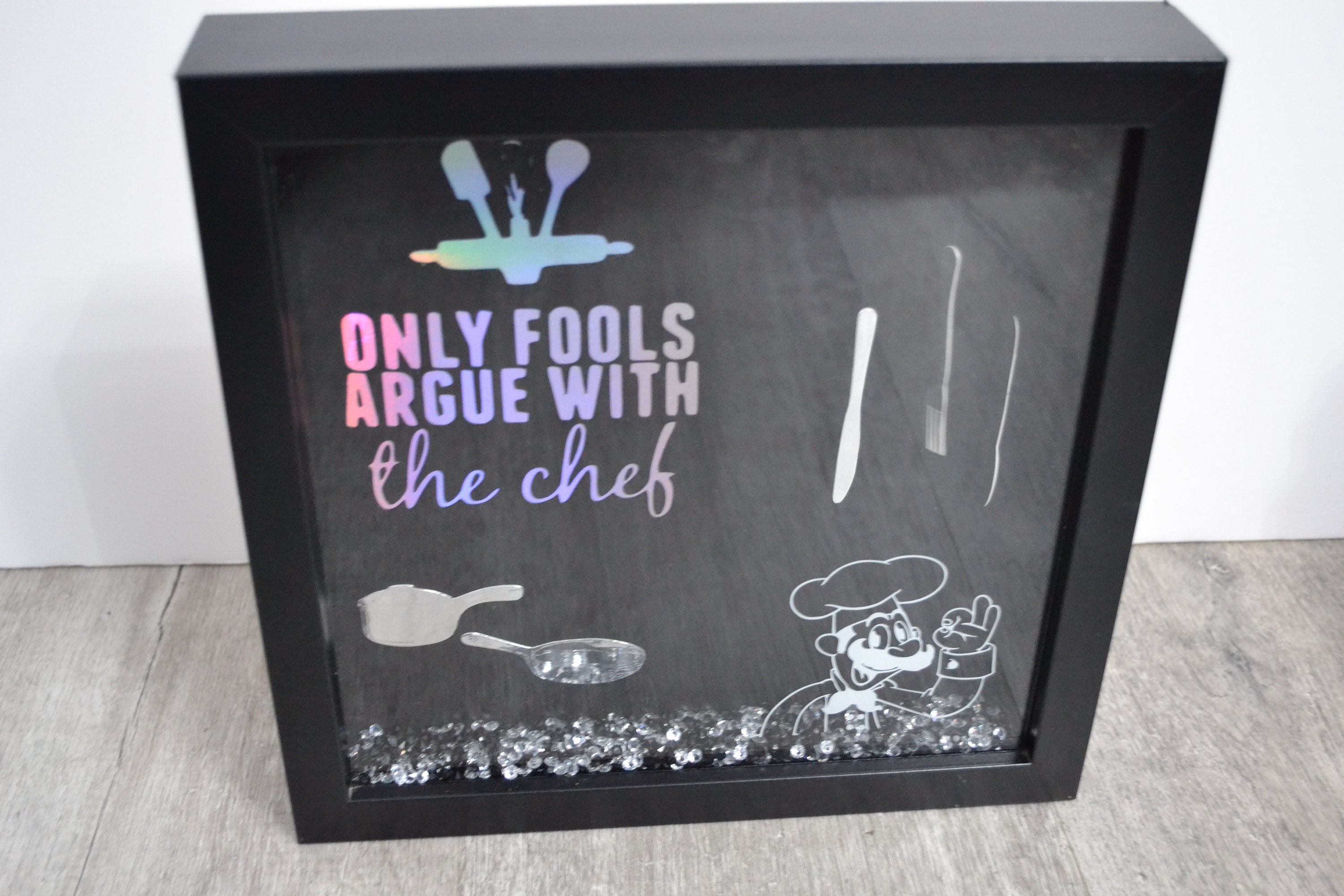 Chef Frame, Chef, Box Frame, Male, Men's, Only Fools Argue With the ...