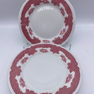 Vintage Shenango China Red Lattice and Fruit Restaurant Ware 7 Dessert ...