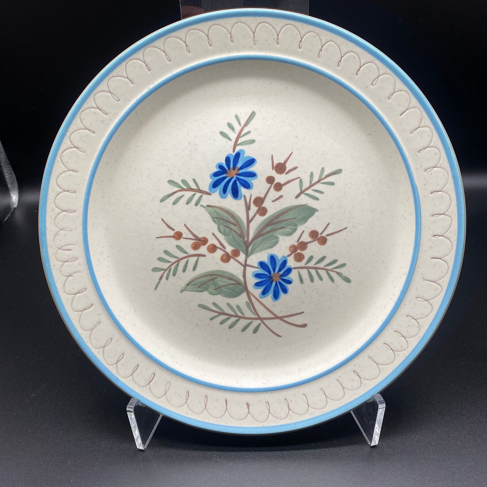 STANGL Pottery Blue Daisy Hand Painted Dinner Plates Lot of - Etsy