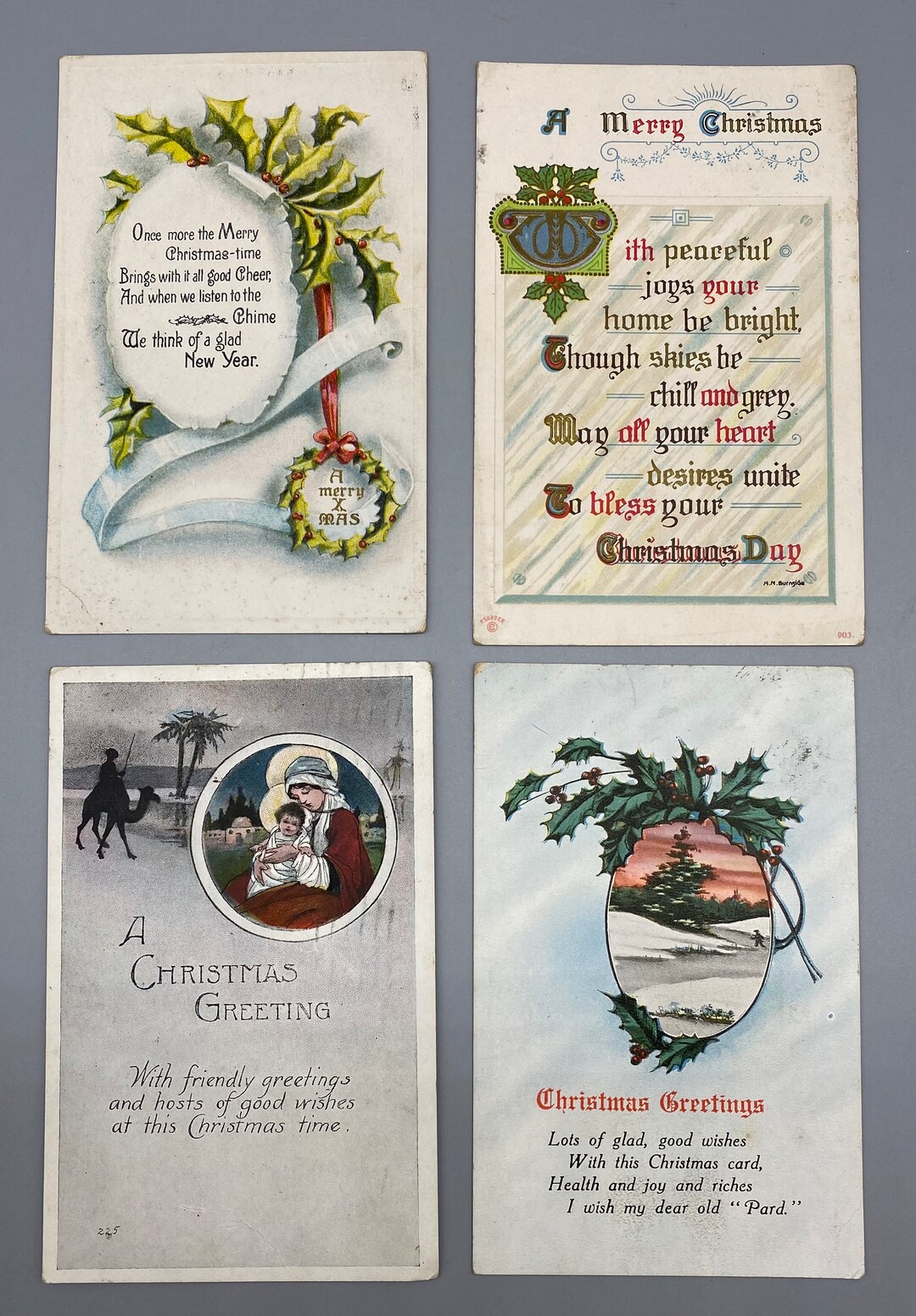 Vintage Christmas Holiday Postcards 1915 1917 1925 Holiday - Etsy