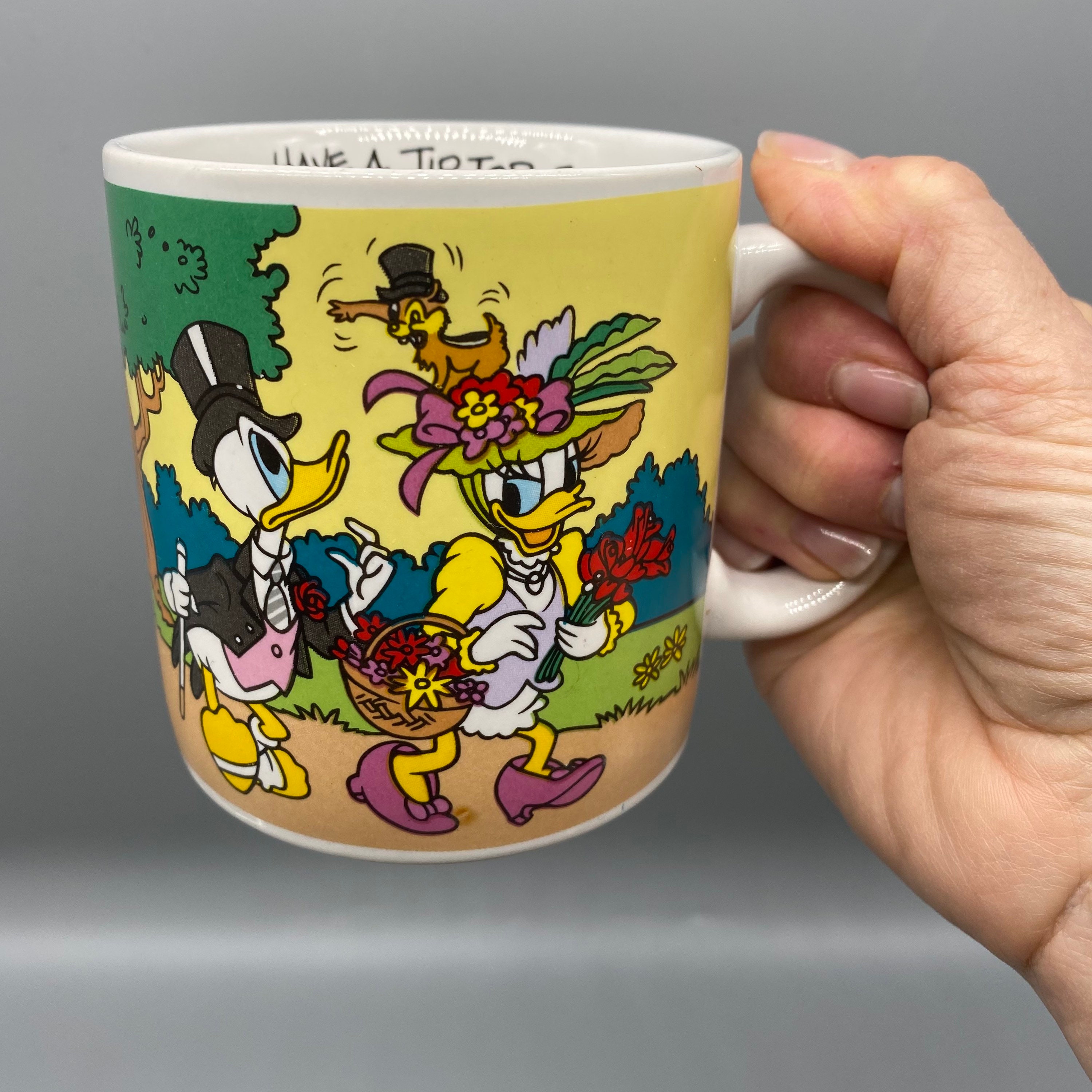 Vintage Walt Disney Mugs by Applause Donald and Daisy Duck - Etsy