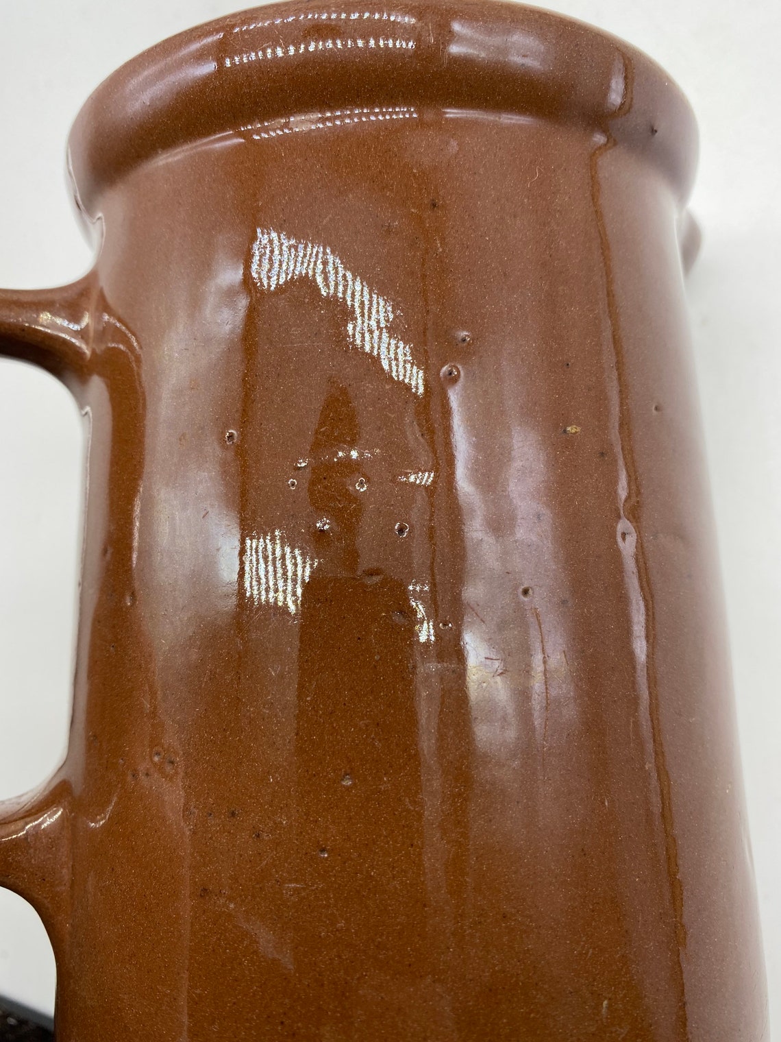 Vintage Weller Pottery Redware Glazed Pitcher FLAW - Etsy