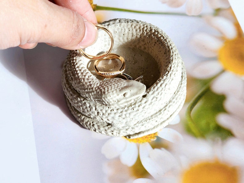 Concrete Snake Tea Light Candle Holder-spooky Cement Coiled - Etsy