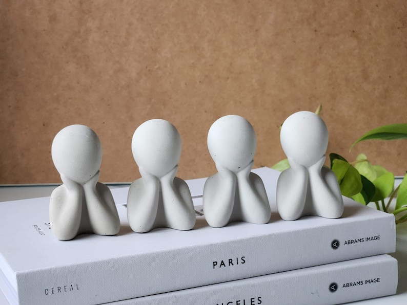 Happy Family Sculptures-modern Concrete Family Statue Set-new - Etsy