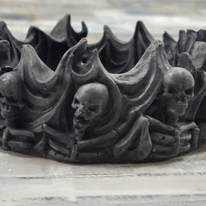 Concrete Skull Tray With 16 Miniature Skulls-cement Small Skulls ...