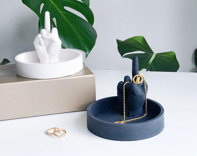 Middle Finger Hand Jewelry Display Tray-fck You off Hand Sculpture ...