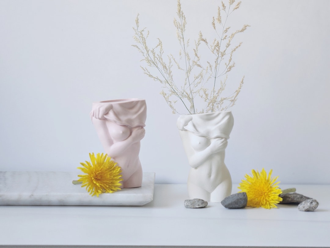 Female Torso Dry Flower Vase Body Shape Sculpture Vase-goddess ...