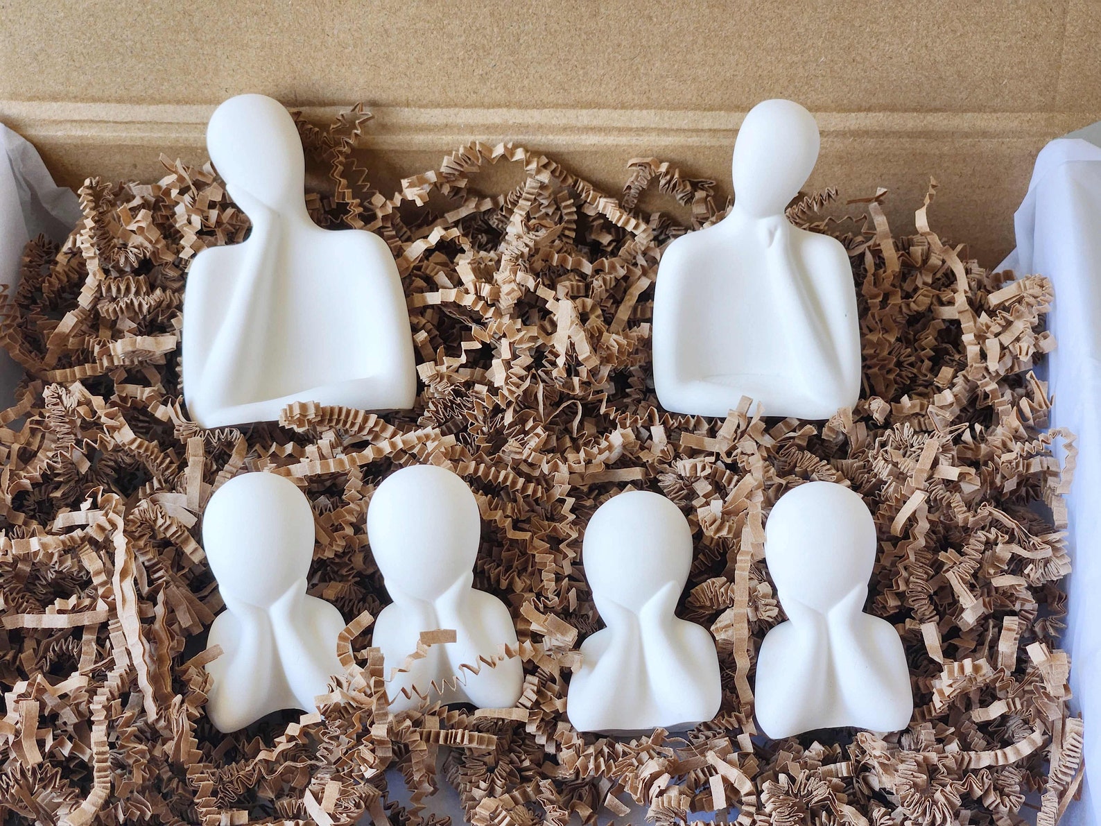 Happy Family White Sculptures-modern Jesmonite Family Statue Set-new ...
