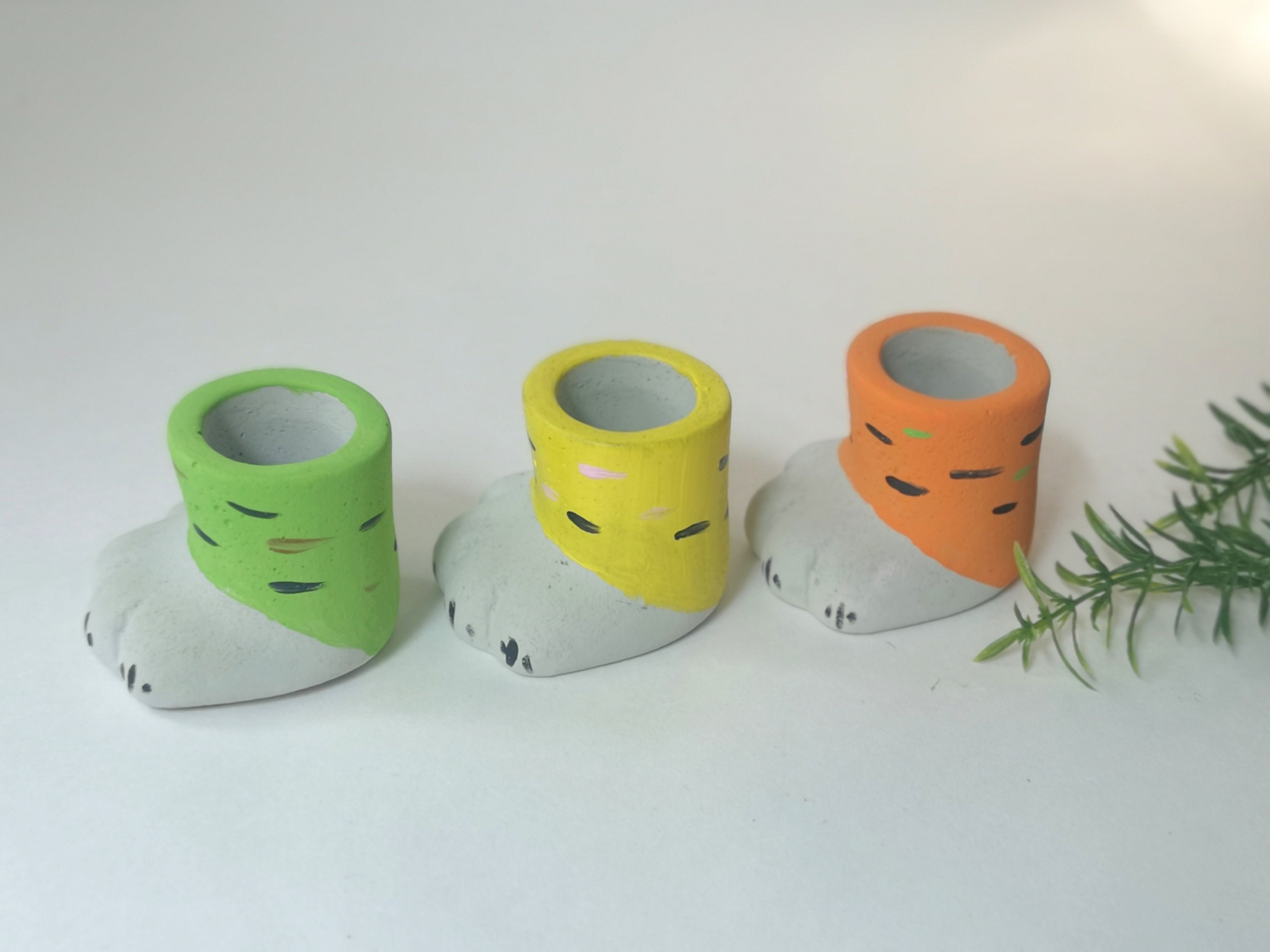 Concrete Cat Paw Planter-cement Animal Paw Toothbrush Holder-mini ...