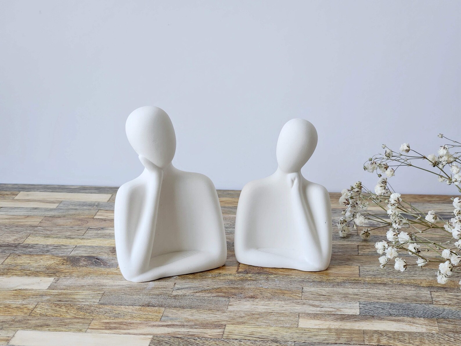 Happy Family White Sculptures-modern Jesmonite Family Statue Set-new ...