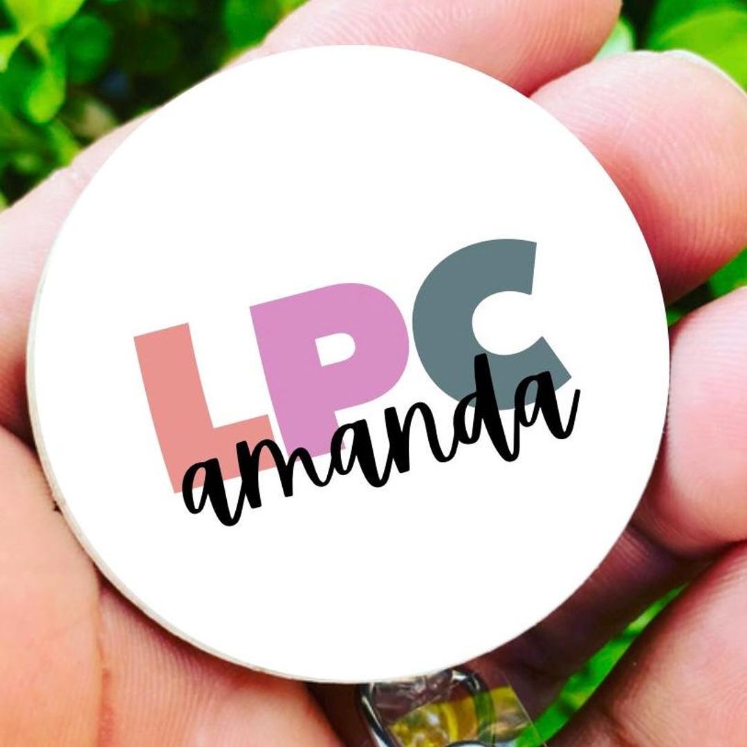 Personalized Social Worker Badge Reel, Mental Health Therapist Badge ...
