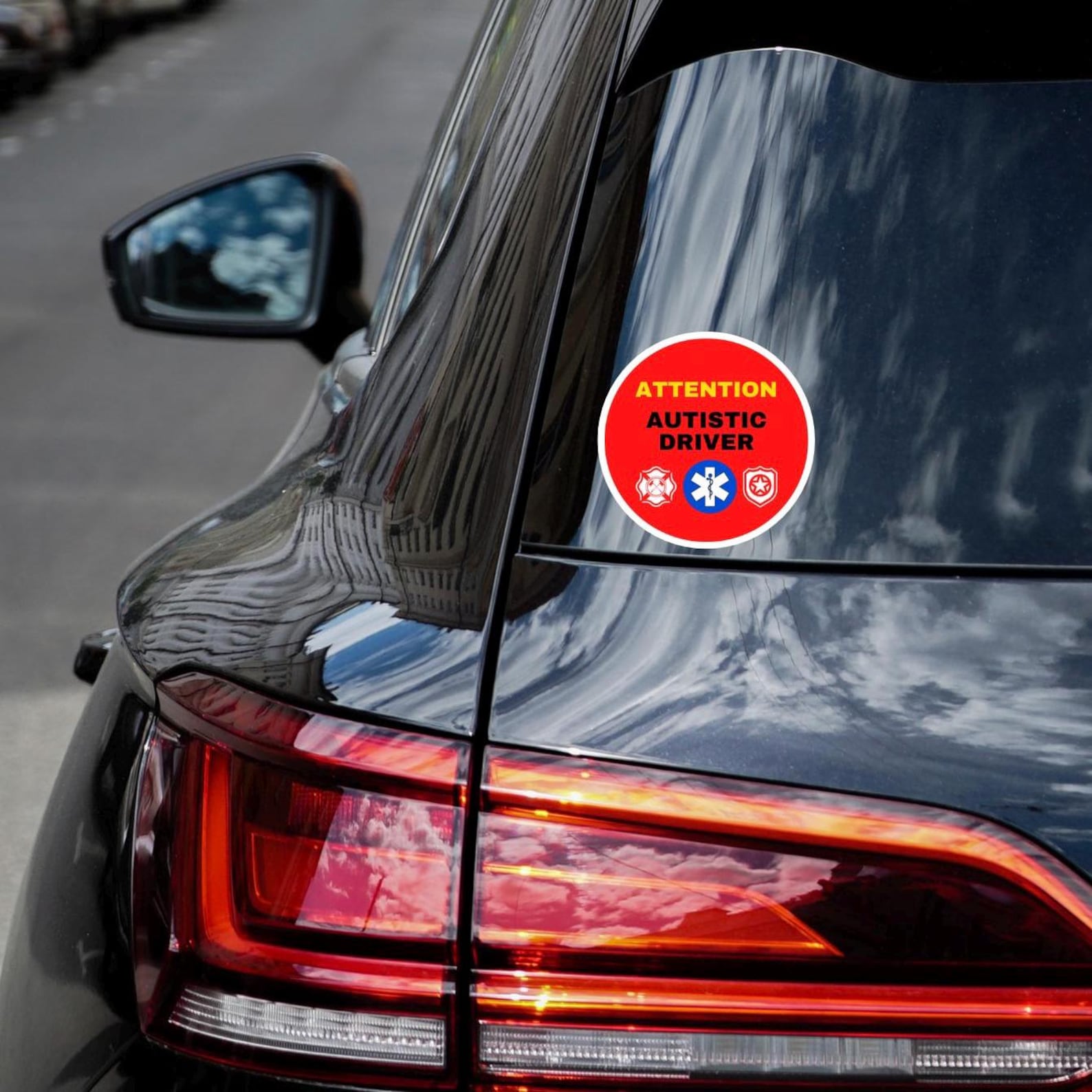 Autistic Driver Decal, Autism Safety Sticker, Emergency Decal, Occupant ...