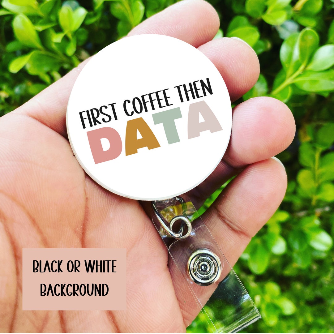 Coffee Data Badge Reel, ABA Badge Holder, Funny ABA Gift, Behavior ...
