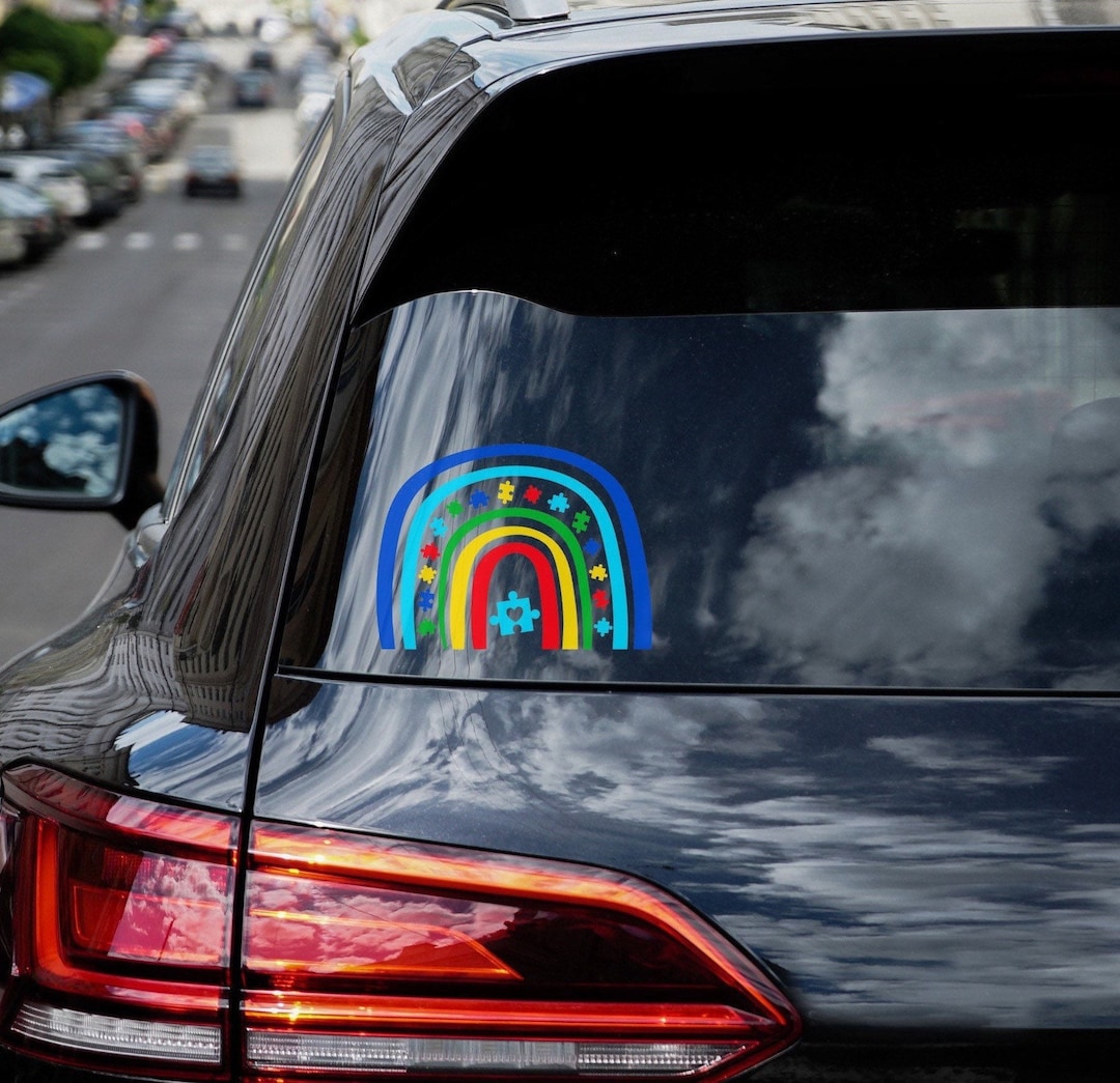 Autism Awareness Sticker, Autism Rainbow Sticker, Autism Window Decal ...