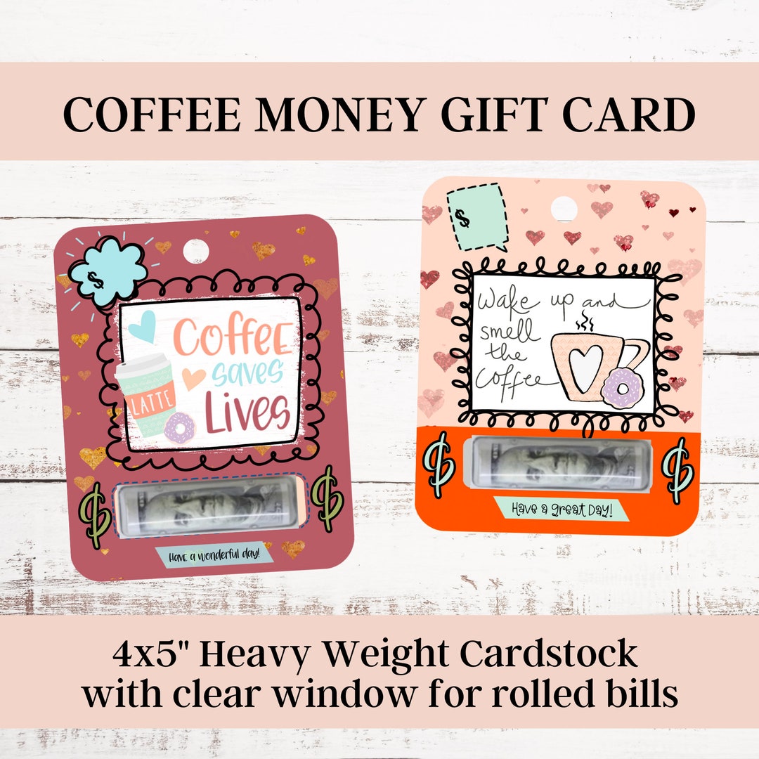 Coffee Money Card Coffee Break Card Just Because Card - Etsy