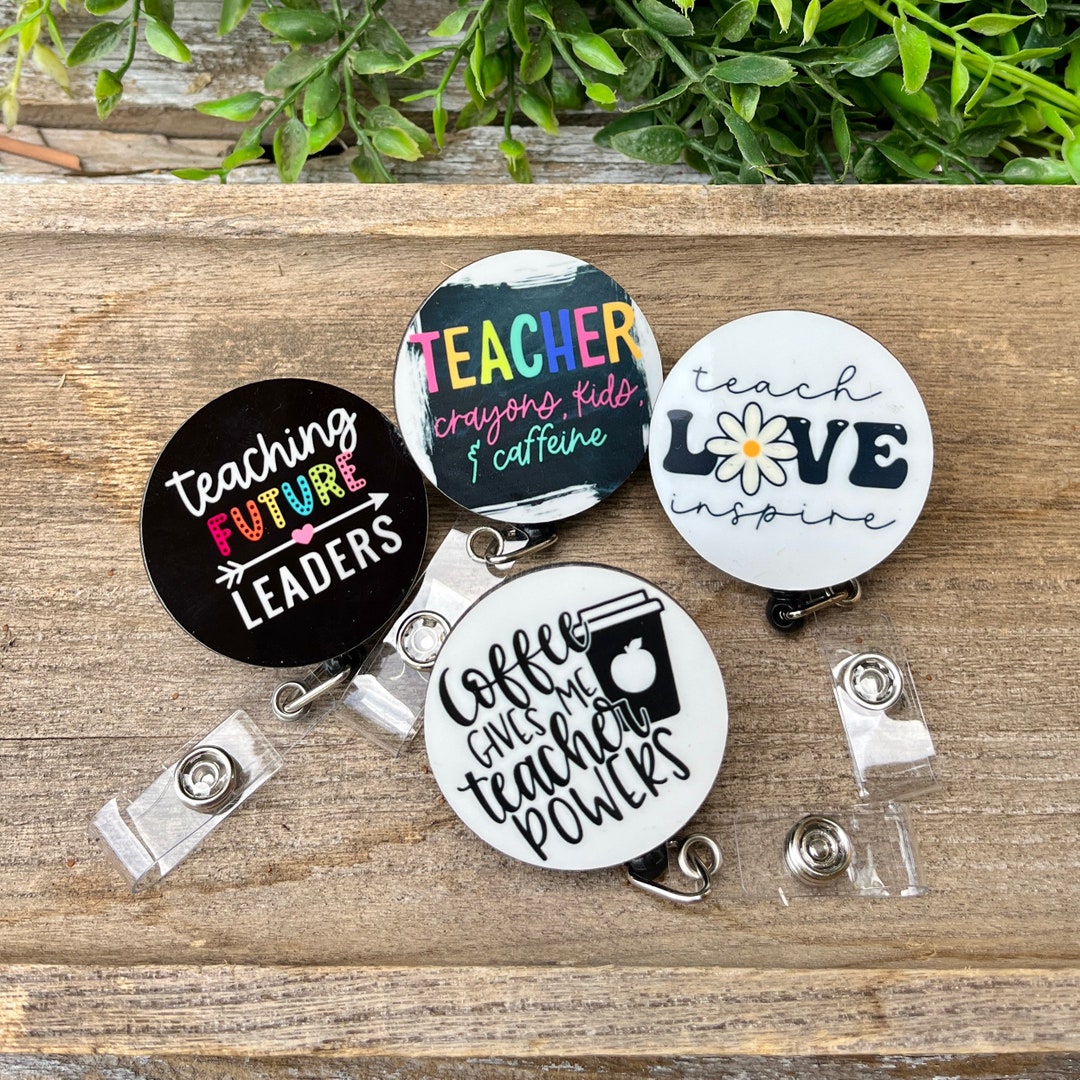 Teacher Badge Reel, Teacher School ID Badge Holder, Teacher ...