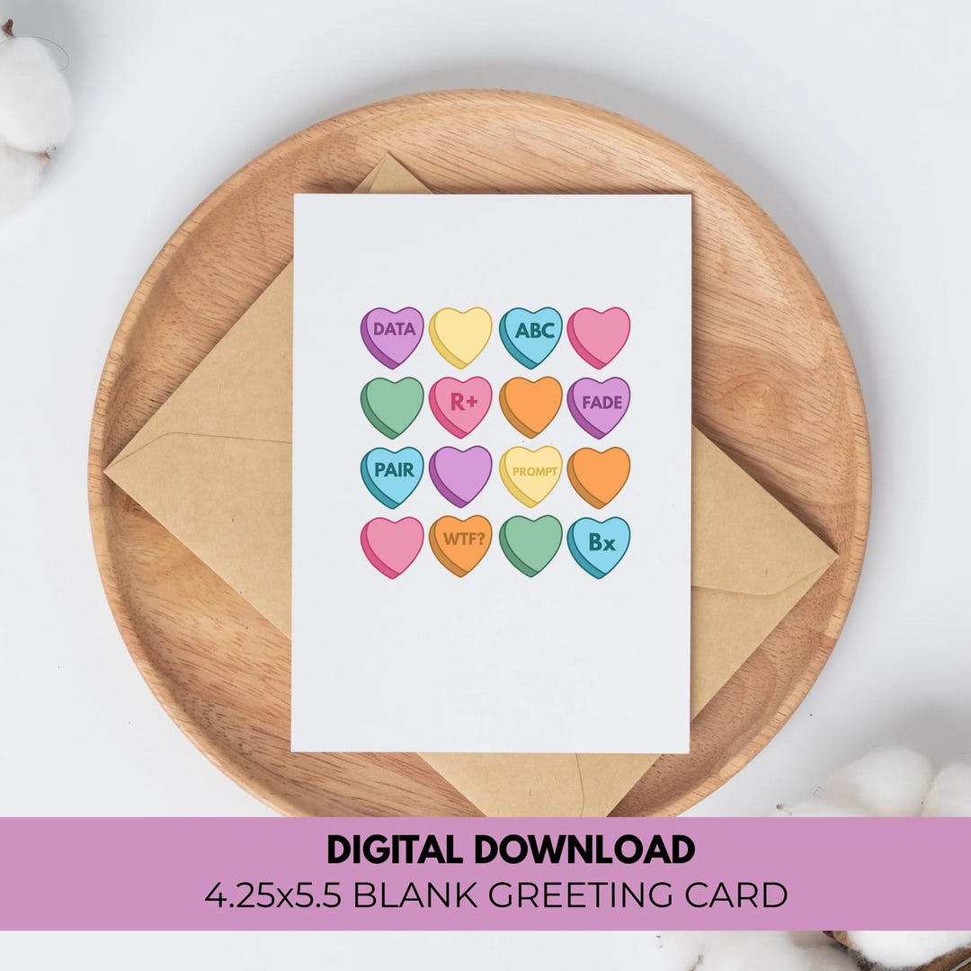 Behavior Conversation Hearts Card, Digital Download, ABA Greeting Card ...