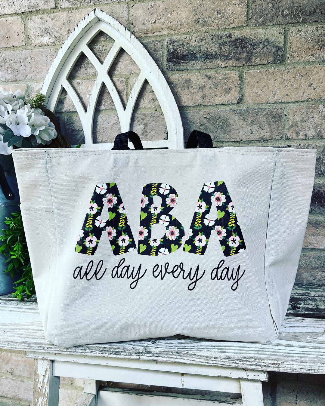 ABA Therapist Tote Bag, ABA Therapy Gift, Canvas Tote Bag With Pockets ...