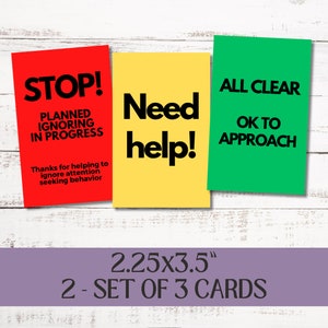 Behavior Support Badge Cards, Communication Cards for Behavior, Special ...