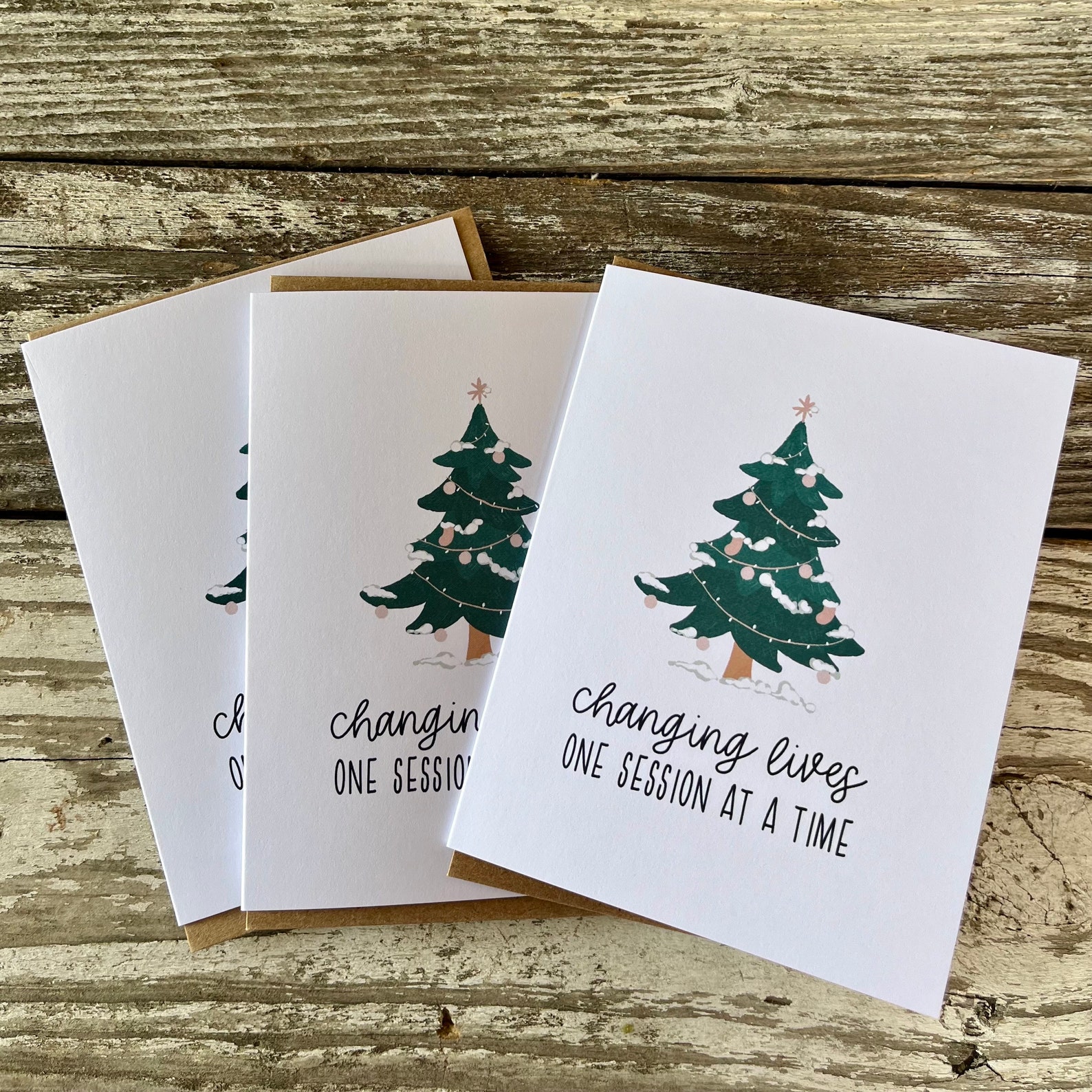 Changing Lives One Session at a Time Card, ABA Christmas Gift, Greeting ...