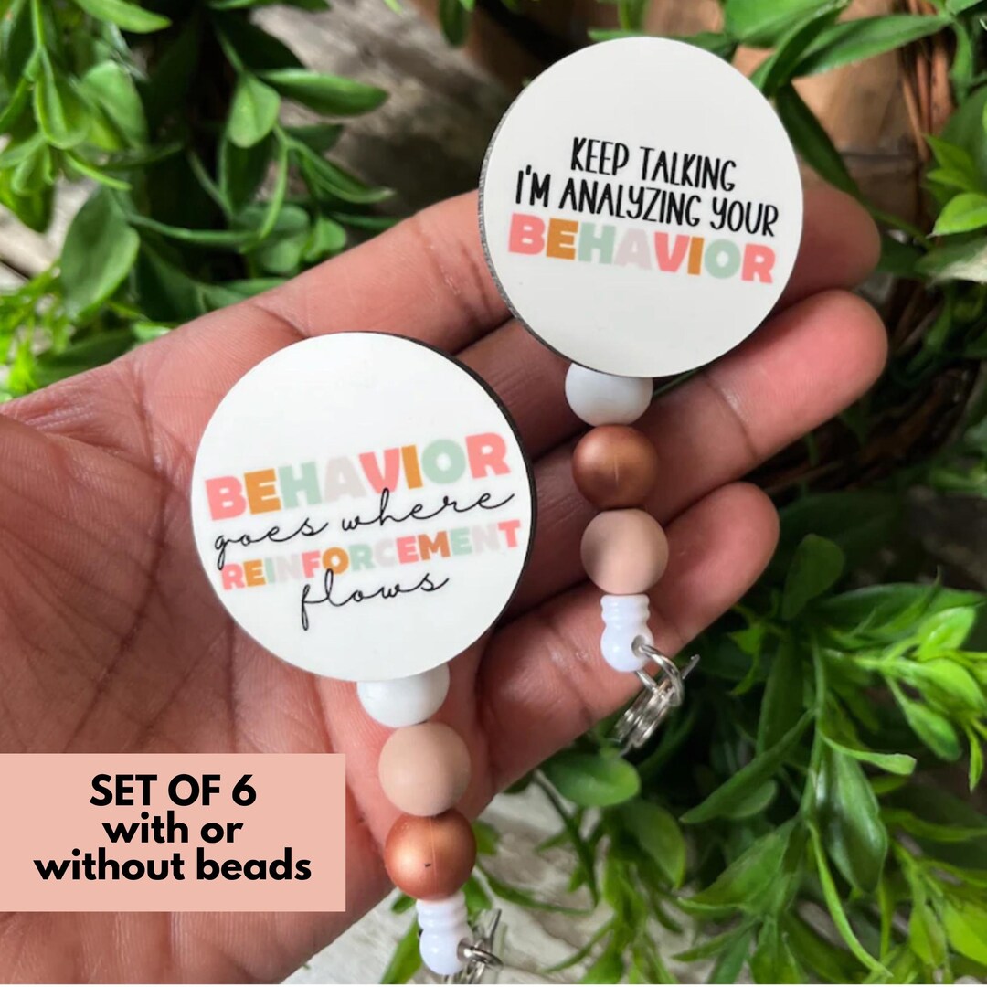 Bulk ABA Therapist Badge Reels, Behavior Analyst Badge Clip, Therapist ...