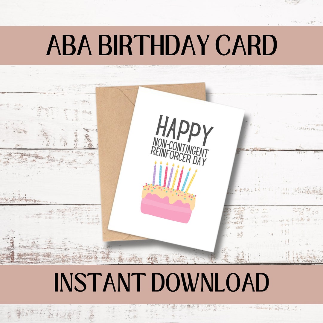 Buy ABA Birthday Card Digital Download, Happy Non-contingent ...