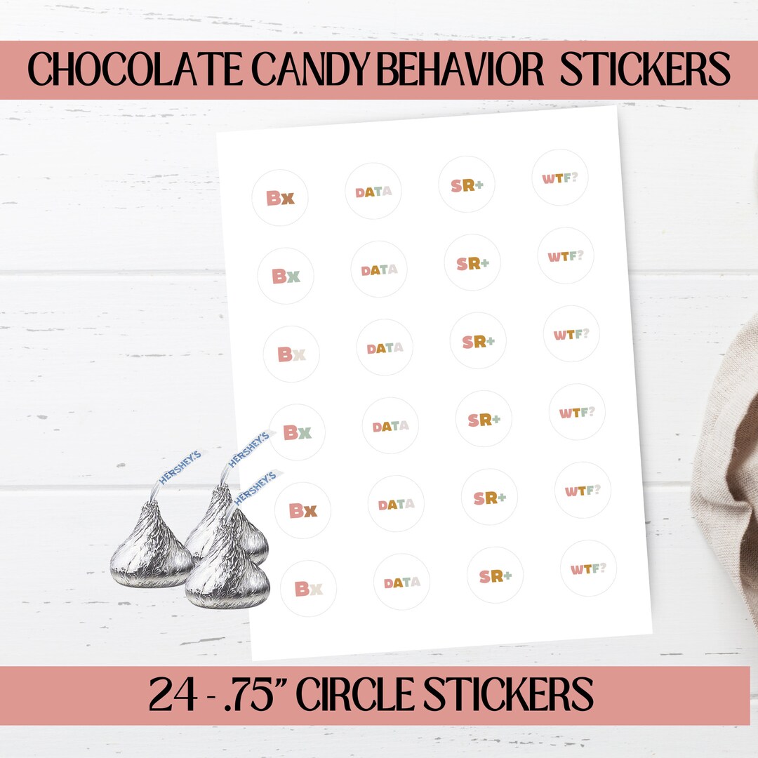Chocolate Candy Sticker, ABA Gift, Behavior Therapy Gift, ABA Exam Gift ...