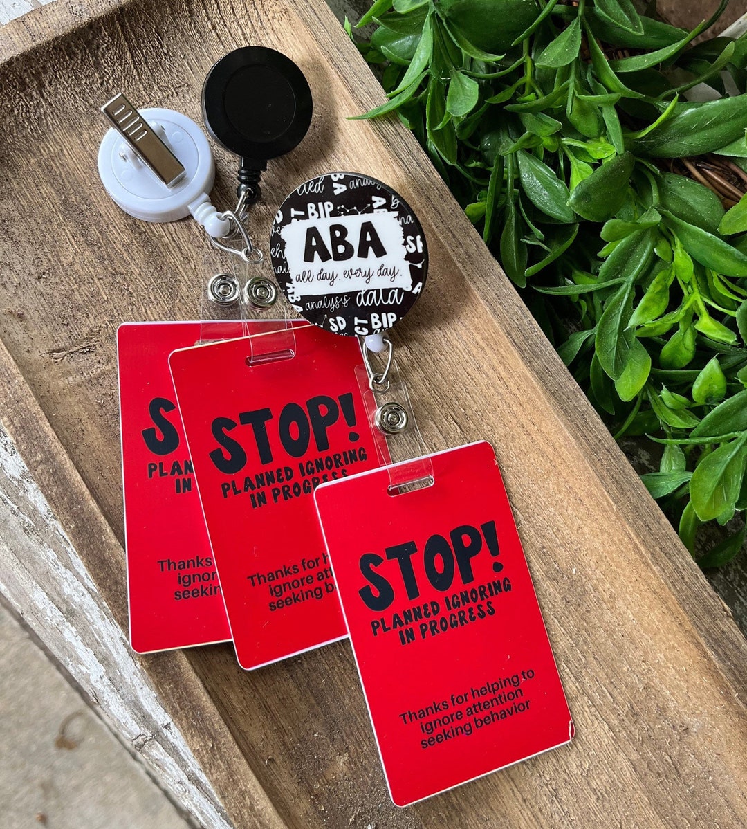 Planned Ignoring Badge Reel, ABA Badge Reel, Aba Therapist Badge ...